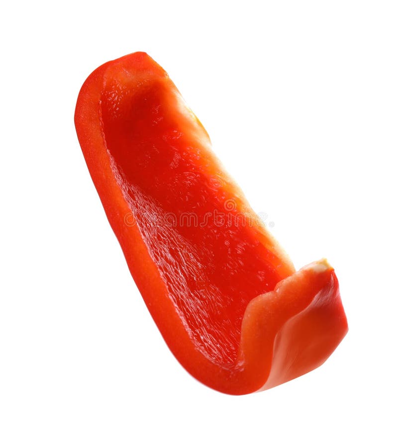 Slice of red bell pepper stock photo. Image of sweet - 169660648