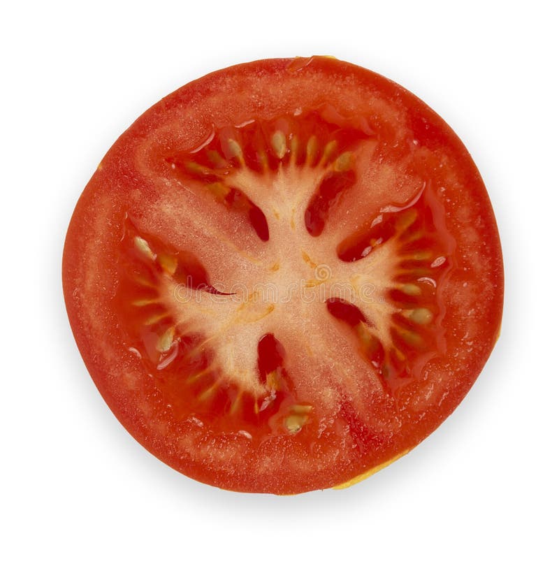 Slice of Red Fresh Tomato Isolated Isolated on White Background Stock ...