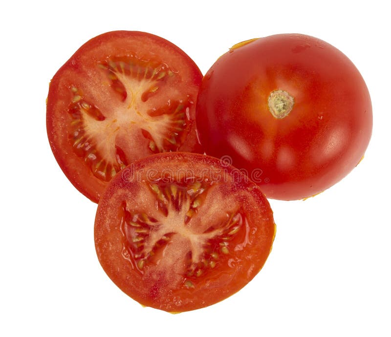 Slice of Red Fresh Tomato Isolated Isolated on White Background Stock ...