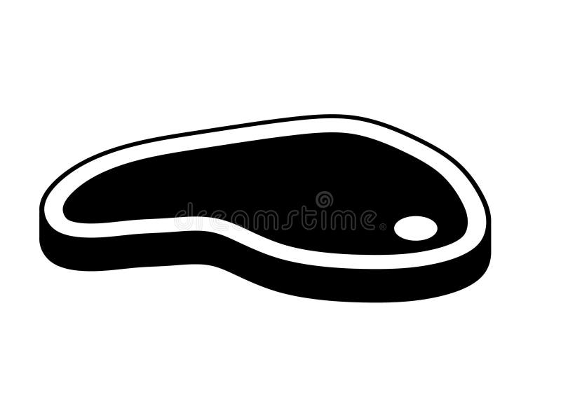 Slice of Red Meat Vector Icon Stock Illustration - Illustration of ...