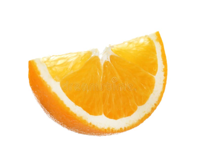 Slice of Ripe Orange Isolated Stock Photo - Image of dietary ...