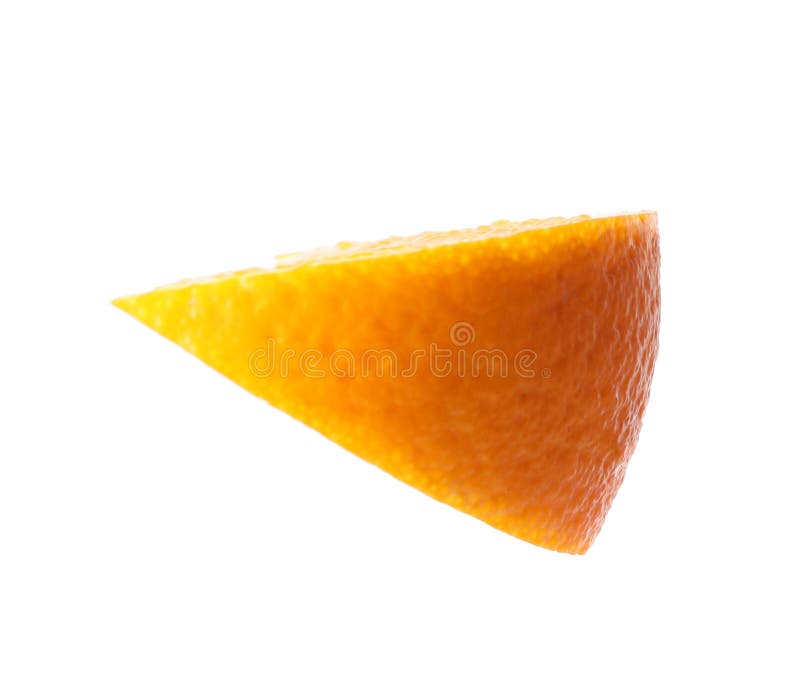 Slice of Ripe Orange on White Stock Image - Image of healthy, nutrition ...