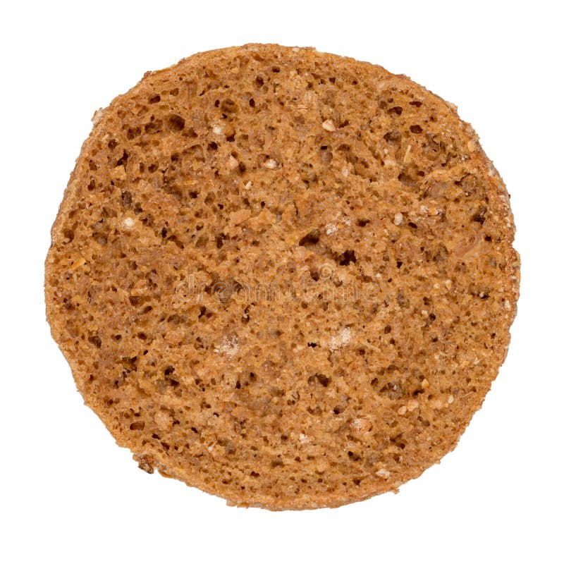Slice of round rye bread stock image. Image of crisp - 179583097