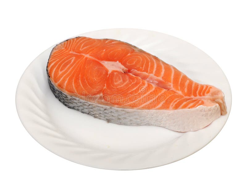 A slice of salmon fish stock image. Image of ingredient - 31615405