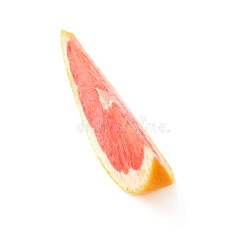 Slice Section of Grapefruit Isolated Over the White Background Stock ...