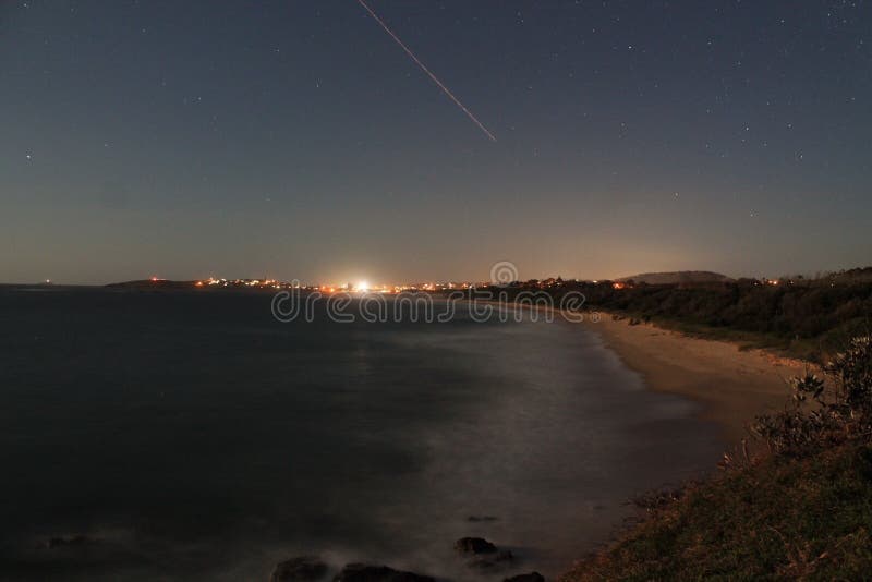 Slice the sky stock image. Image of headland, woolgoolga - 88467123