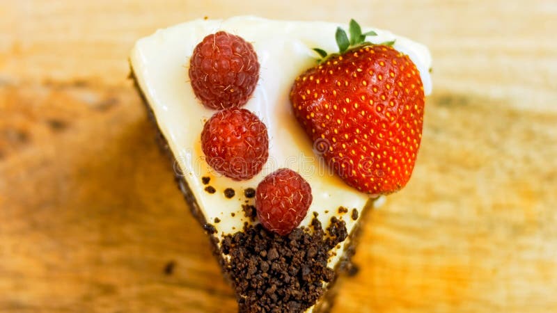A Slice of Strawberry and Raspberry Cake and Slices Pressed with ...