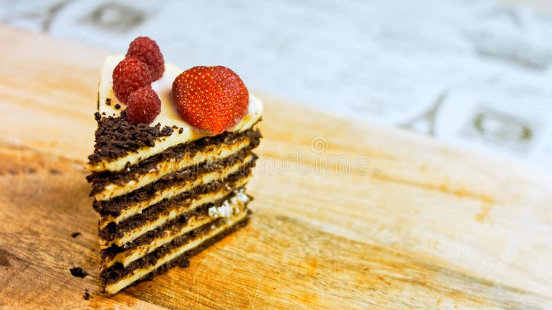 A Slice of Strawberry and Raspberry Cake and Slices Pressed with ...