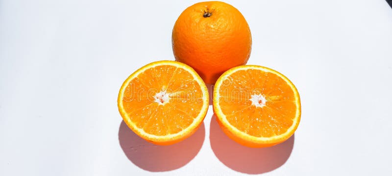 Slice of Sunkist Fruits Isolated on White Background, Fresh Sunkist ...