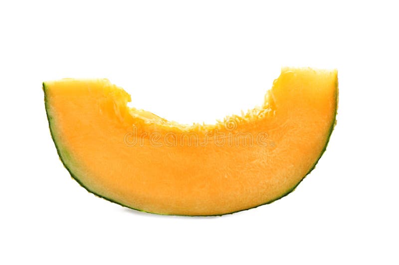 Slice of rockmelon stock image. Image of isolated, cantaloupe - 42502147