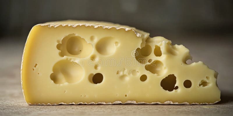 Slice of Swiss Cheese stock image. Image of cheese, delicious - 358834285