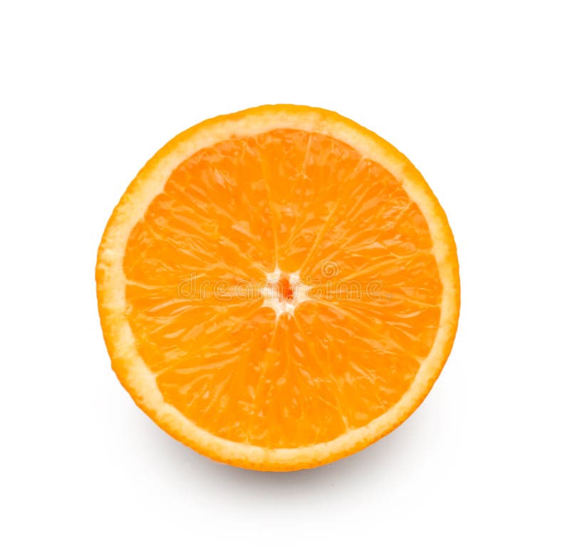 Slice of Tasty Ripe Orange on White Background Stock Photo - Image of ...
