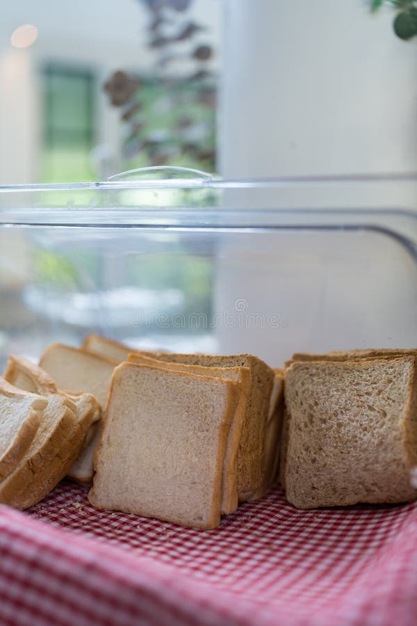 Slice Toast Bread on Buffet Line Stock Image - Image of white, tasty ...