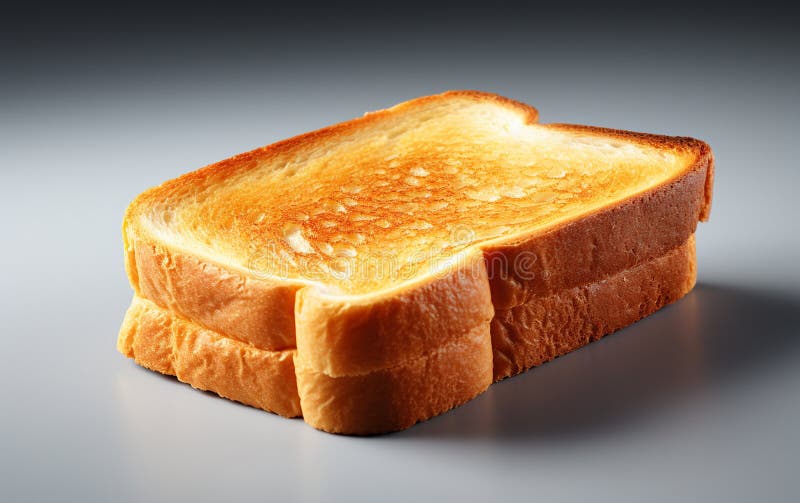 Slice of Toast on a White Background. Generative by Ai Stock ...