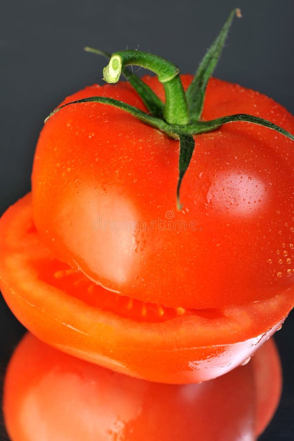 Slice tomato stock photo. Image of green, ingredient - 12181794