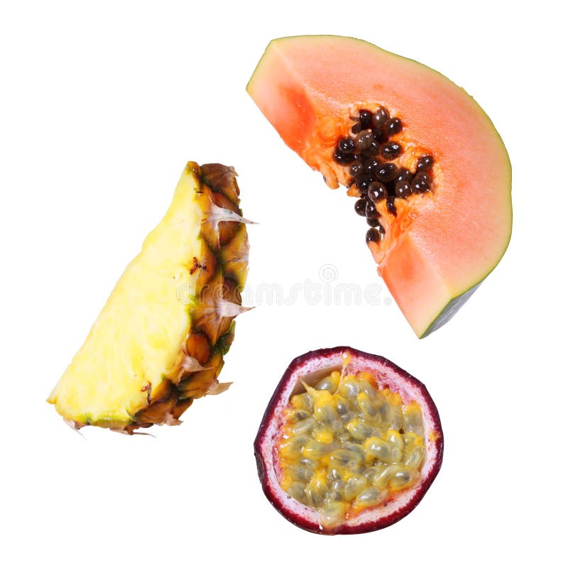 Slice of TROPICAL FRUITS stock photo. Image of diet, passion - 13102920