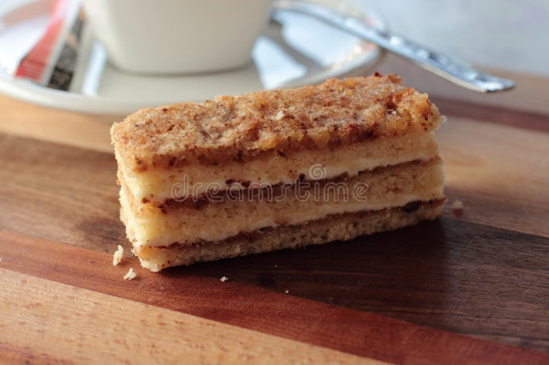 Slice of Walnut Layered Cake Bar, Stock Photo - Image of festive ...