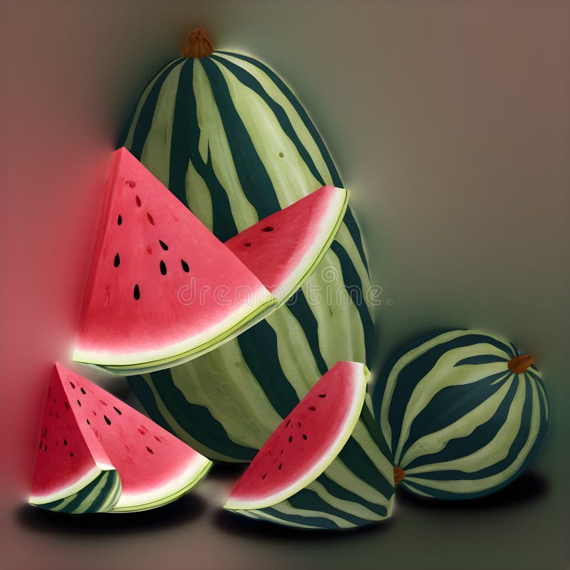 A Slice of Watermelon Displays a Refreshing and Bright Color Stock ...