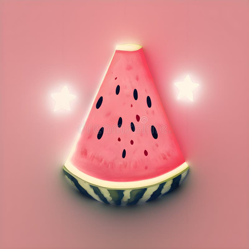 A Slice of Watermelon Displays a Refreshing and Bright Color Stock ...