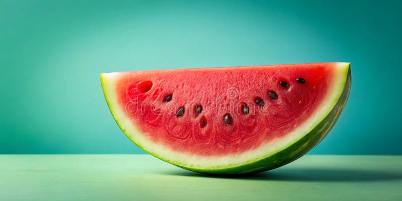 A Slice of Watermelon Displays a Refreshing and Bright Color AI-Created ...