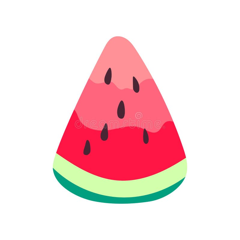 Watermelon Fruit Triangle Slice Stock Illustrations – 630 Watermelon ...