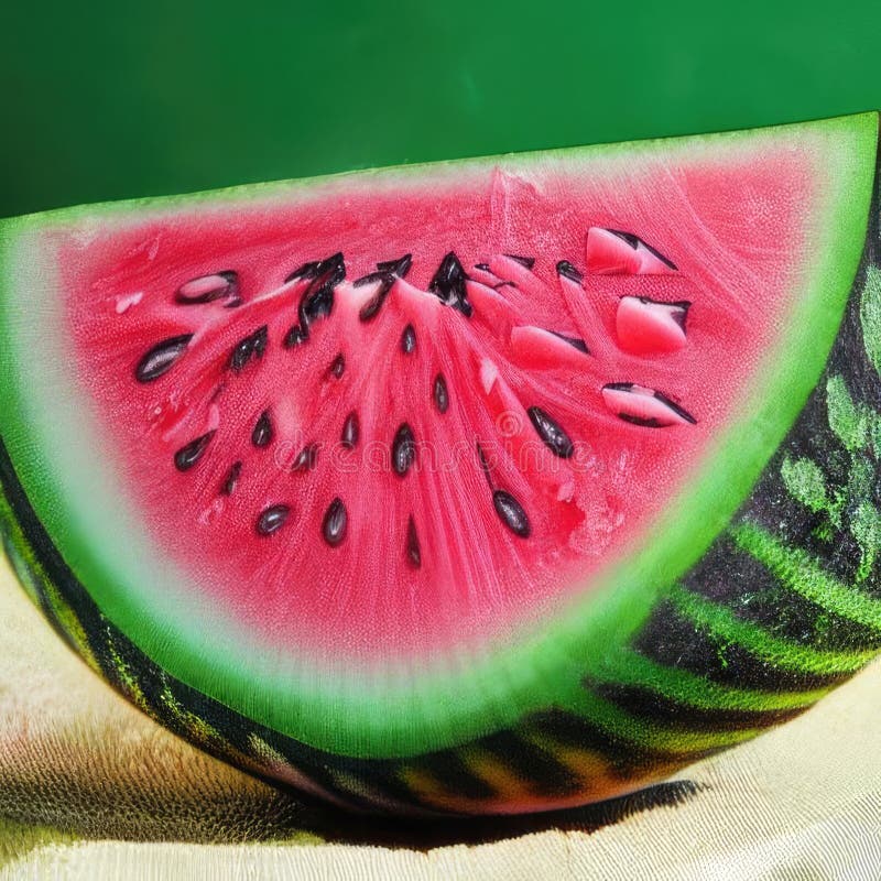 Slice of watermelon stock illustration. Illustration of water - 274424332