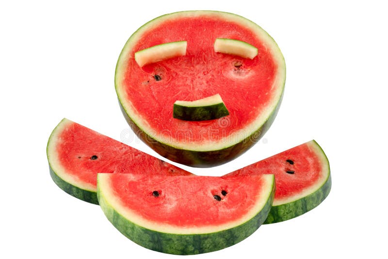 Watermelon Cut Smiley Face Stock Photos - Free & Royalty-Free Stock ...