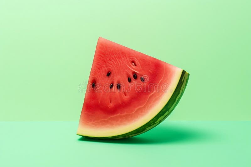 Slice of Watermelon on a Pastel Background. AI Stock Illustration ...