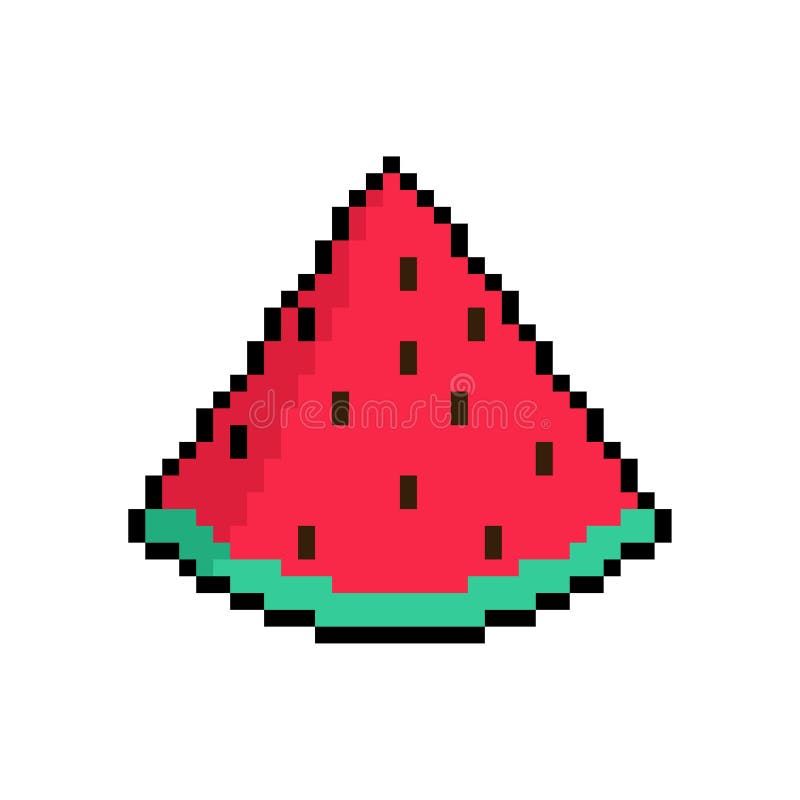 Watermelon pixel art stock illustration. Illustration of watermelon ...