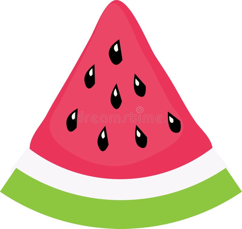 Watermelon Fruit Triangle Slice Stock Illustrations – 529 Watermelon ...