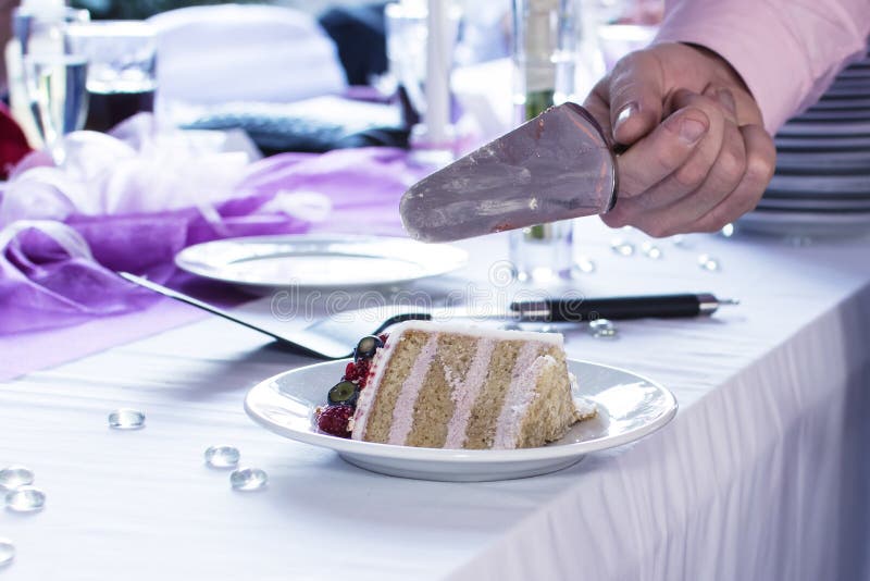 Slice of Wedding Cake stock photo. Image of celebration - 37714572