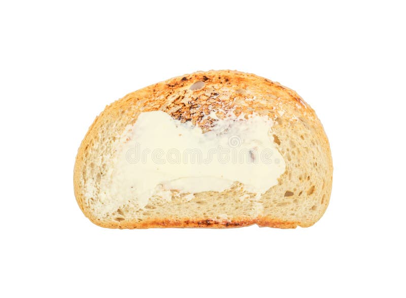 Bread with Butter Isolated stock photo. Image of fresh - 113455578