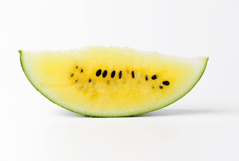 Slice yellow watermelon stock photo. Image of dish, seed - 60937966