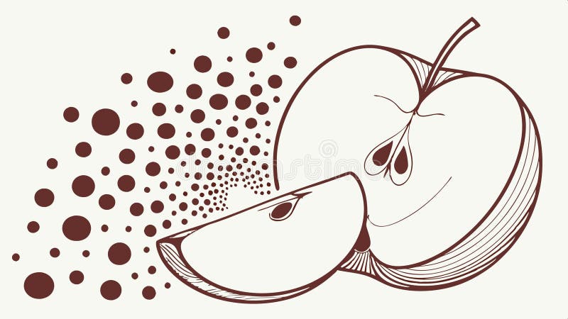 Sliced Apple Design Element for Food and Healthy Eating Themes Vector ...