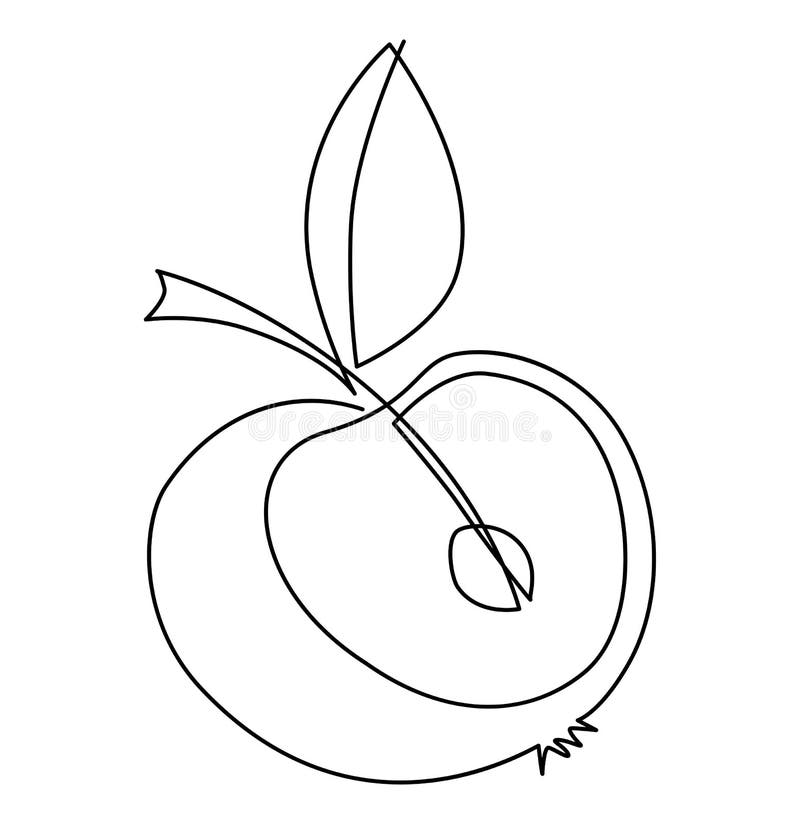 Apple Continuous Line Drawing Stock Illustrations – 626 Apple ...
