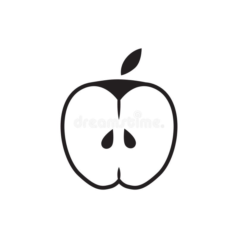 Sliced Apple. Vector Illustration Decorative Design Stock Vector ...