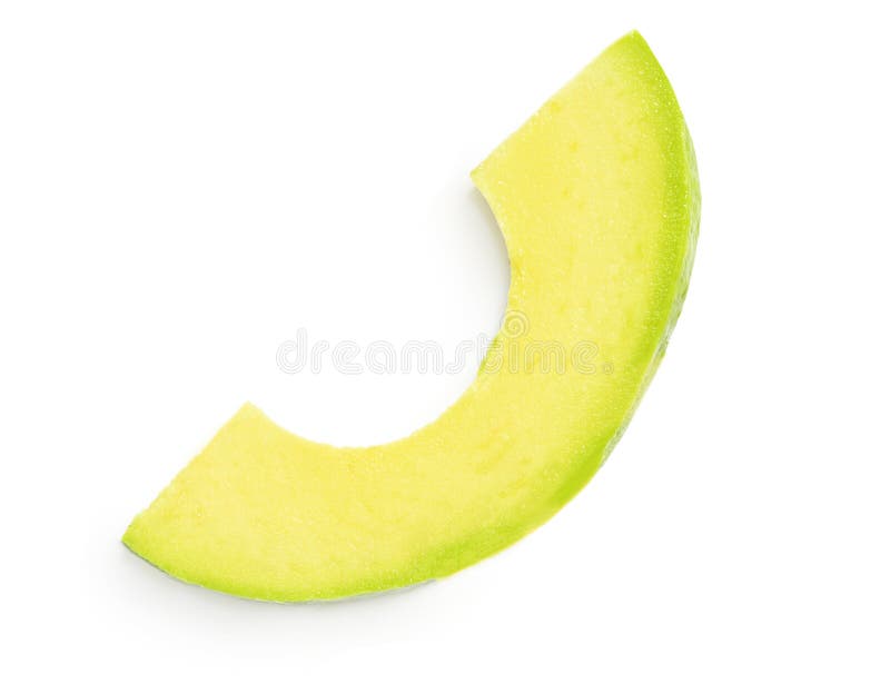 Sliced Avocado Isolated on White Background. Top View Cutted Avocado ...