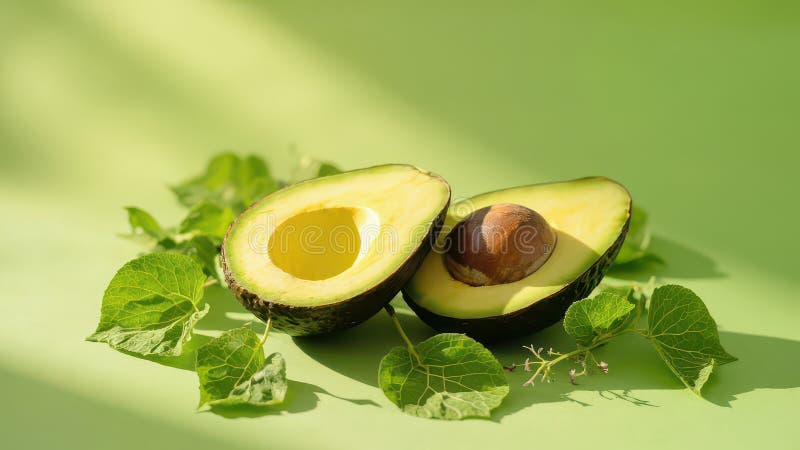 Sliced Avocado with Seed. the Image Shows a Halved Avocado, with One ...