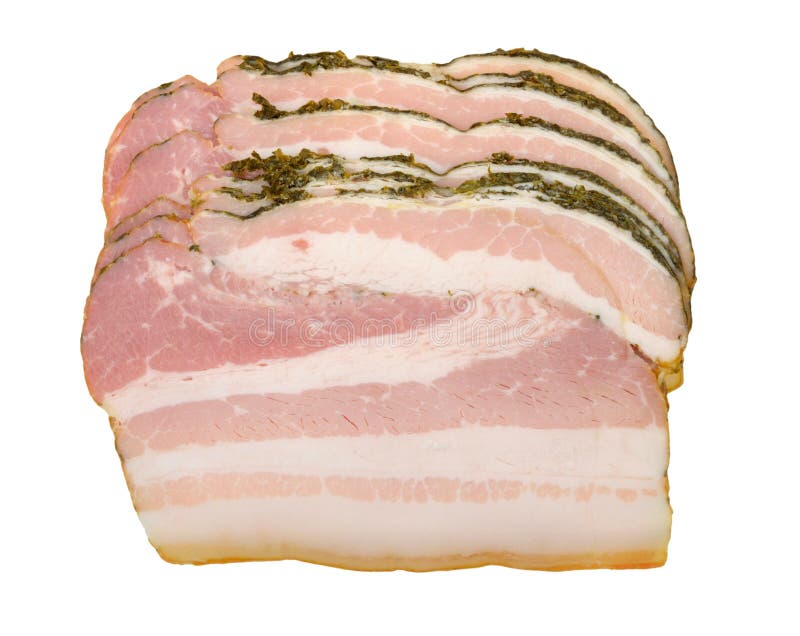 Sliced bacon stock photo. Image of piece, object, delicious - 22200894