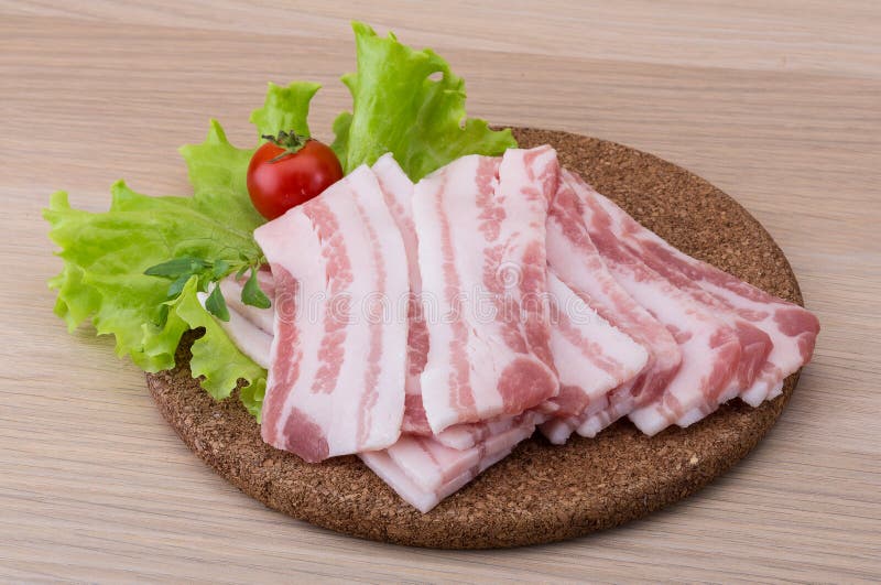 Sliced bacon stock image. Image of snack, smoked, closeup - 50292311