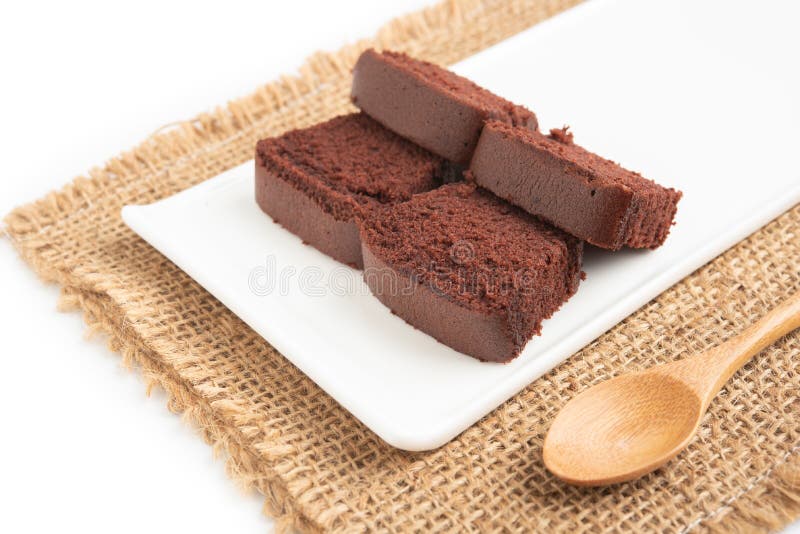 Sliced Bar Cake Chocolate Slice Slices in White Background Stock Image ...