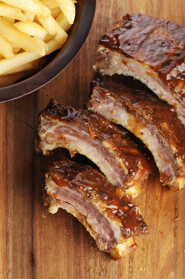 Sliced barbecue ribs stock image. Image of cutting, unhealthy - 29280377