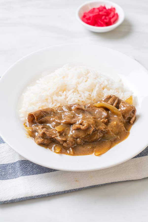 Sliced Beef Curry Rice stock image. Image of meat, restaurant - 173807321