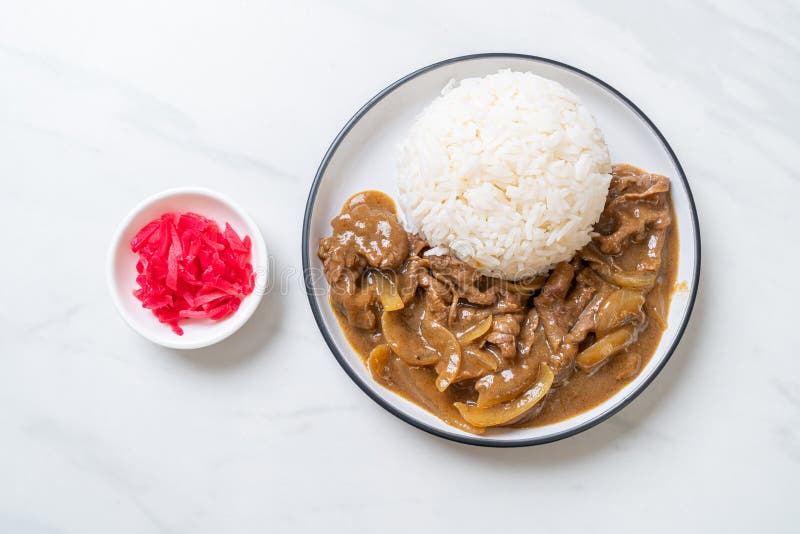 Sliced Beef Curry Rice stock image. Image of rice, lunch - 181129881