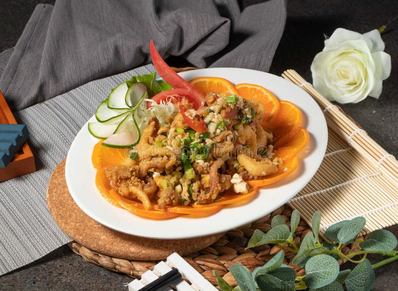 Sliced Beef Served in Dish Isolated on Table Top View of Chines Food ...