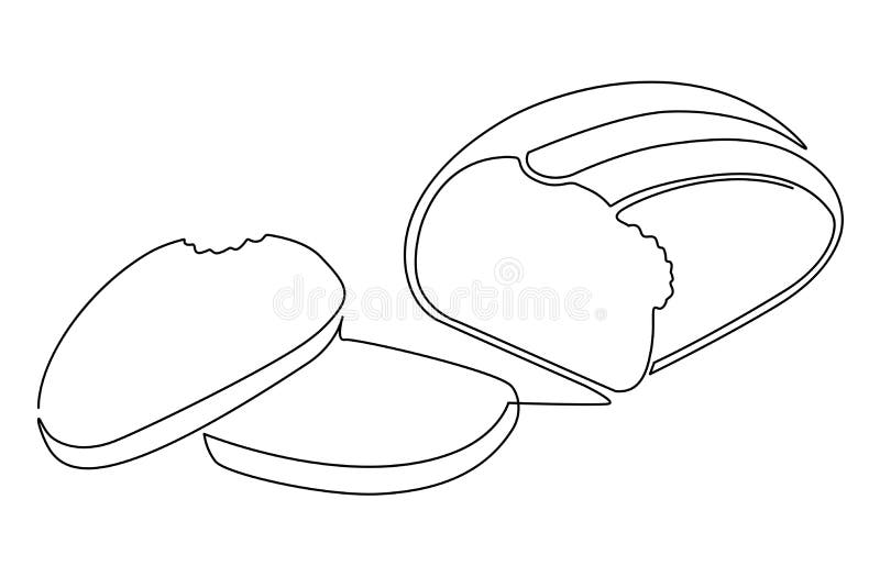 One Line Drawing Loaf Bread Stock Illustrations – 176 One Line Drawing ...