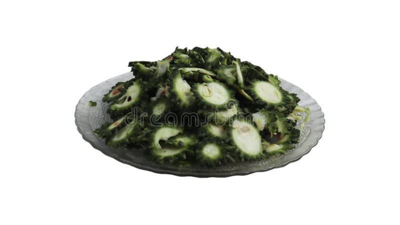 The Sliced Bitter Guard is Placed on a Plate. Stock Photo - Image of ...