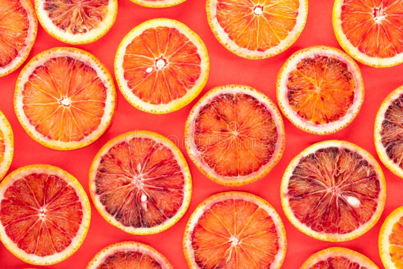 Sliced Blood Oranges Pattern Stock Image - Image of dessert, organic ...