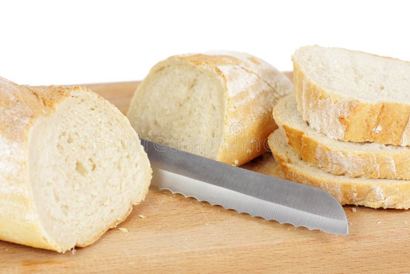 Sliced brad stock photo. Image of silver, baked, knife - 18084794