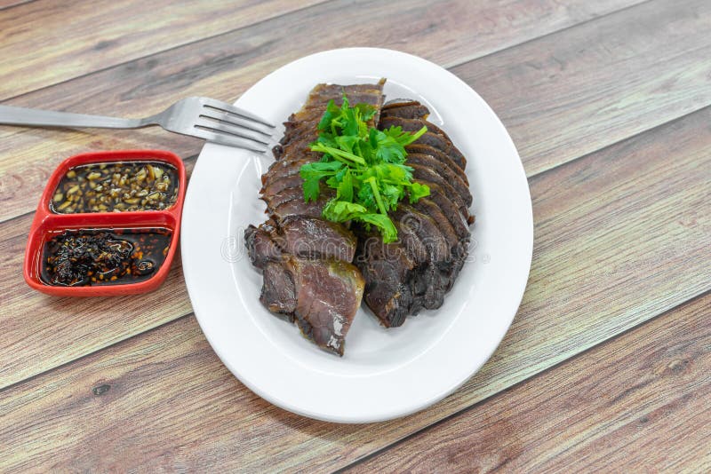 Sliced Braised Beef, Chinese Style Asian Food on Table Stock Image ...